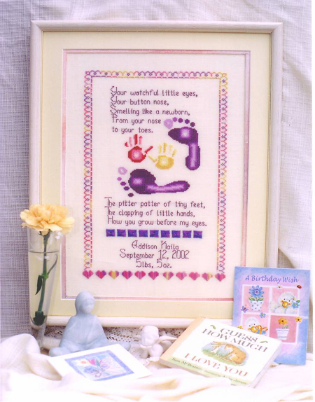 Tiny Hands and Tiny Little Feet - Cross Stitch Chart: Stitch-It Central