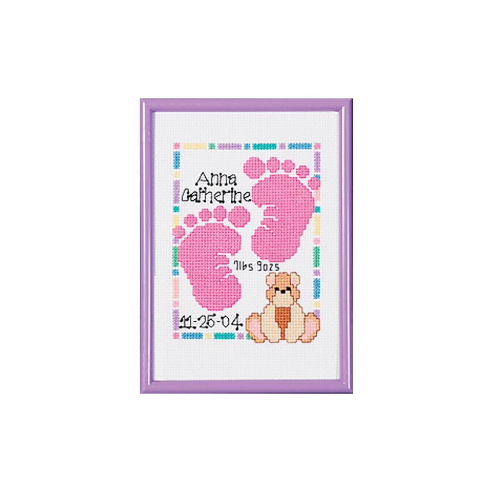 Special Moments Baby Footprints (14 Count) - Counted Cross Stitch Kit ...